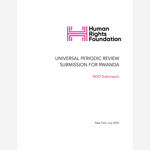 Rwanda UPR NGO Submission - Human Rights Foundation